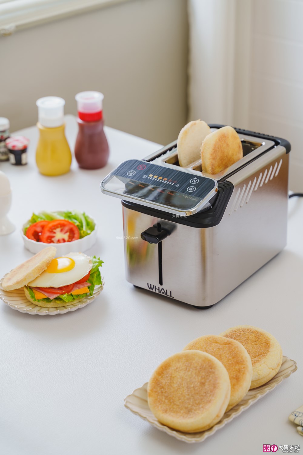 可頌貝果鬆餅都能烤「美國 Whall極致酥脆烤麵包機」全台唯一觸控烤麵包機│11段烤色+A4體積卻藏著大魔王實力 @大胃米粒 DAVID & MILLY